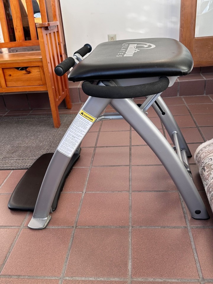 Malibu Pilates Folding and Full Body Workout Fitness Bench Chair with 3 ...