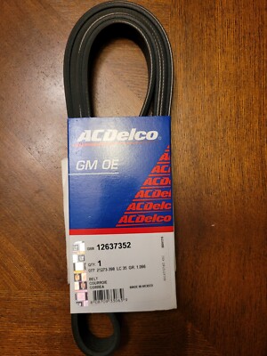 Genuine GM Serpentine Drive Fan Belt 12637352 ACDelco OEM NEW | eBay