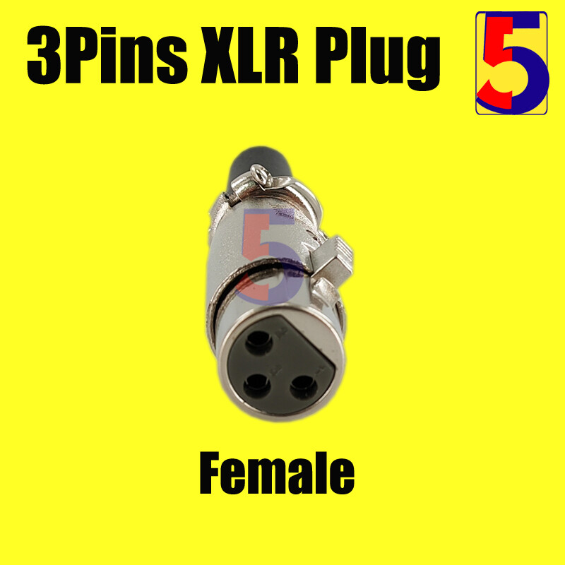 XLR Power Connector Plug 3pins/3XLR Connector Plug Male/Female For ...