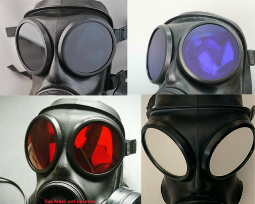 S10 Gas Mask Lenses / Outserts - Black - Blue - Red - Green - Blue | eBay