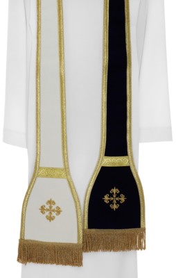 Purple/white Bilateral Roman Clergy Stole SH8-AF/B Vestment Stola ...