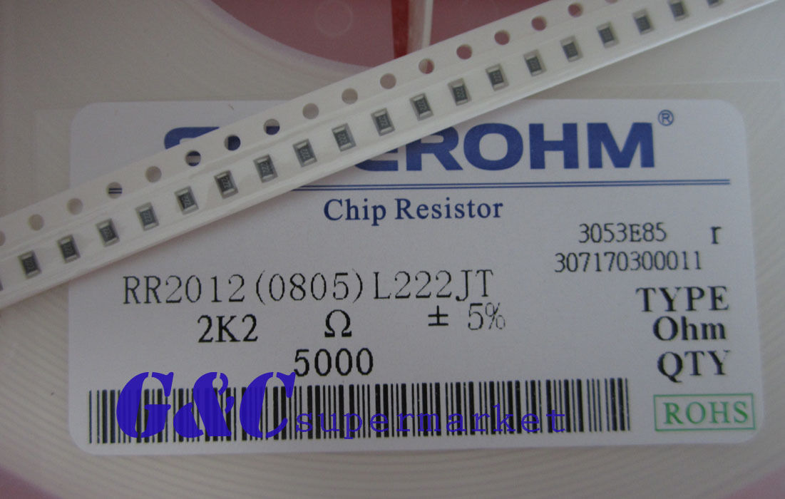 500pcs 0805 SMD Resistor 2.2K ohm RoHS 2K2 222 | eBay
