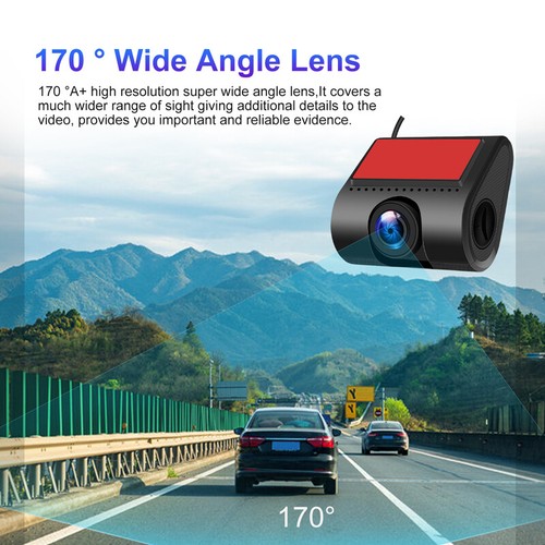 720P 170° Wide Angle Lens Car DVR Rearview Video Dash Cam Camera Loop ...
