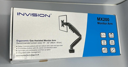 Invision Single Monitor Arm Desk Mount for 19 to 32 Inch Screens MX200 ...
