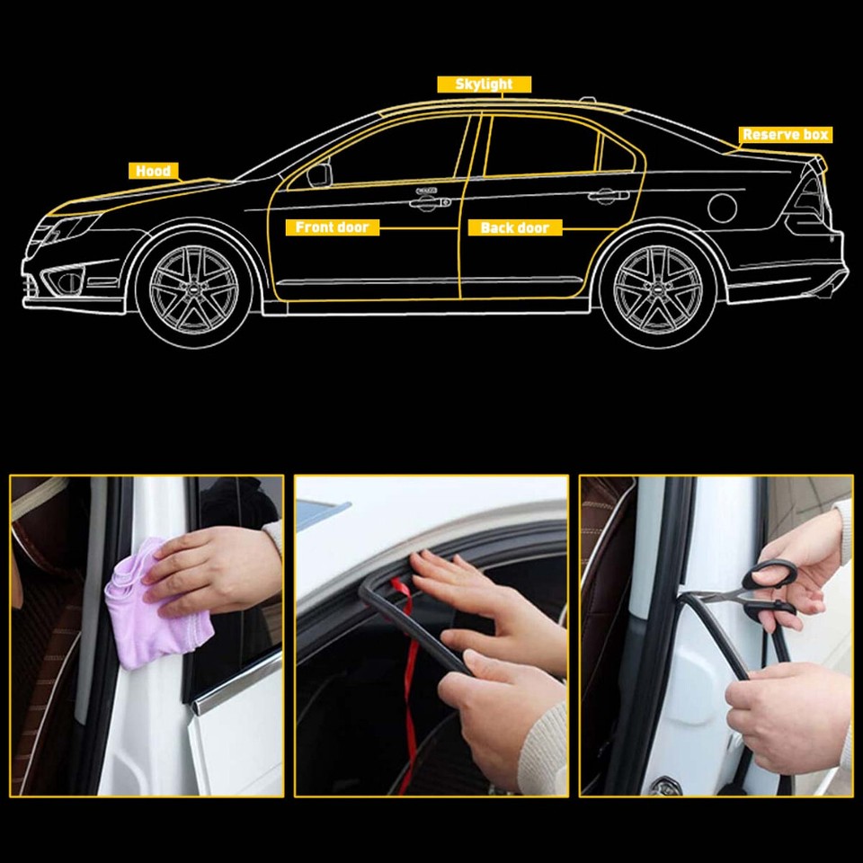 10FT Rubber Trim Windshield Molding Seal For Universal & Windscreen ...