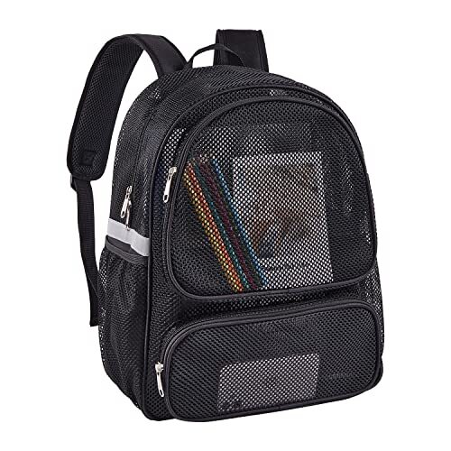 Heavy Duty Mesh Backpack, See-through Large Mesh Backpack for Men Women ...
