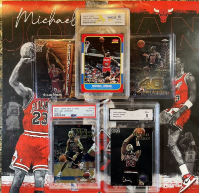 MICHAEL JORDAN 1996 TOPPS NBA STARS FINEST PSA 10 GEM MINT WCG FLEER 86 ...