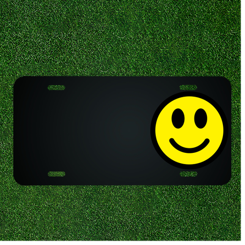 Custom Personalized License Plate With Add Names To Happy Smiley Face ...