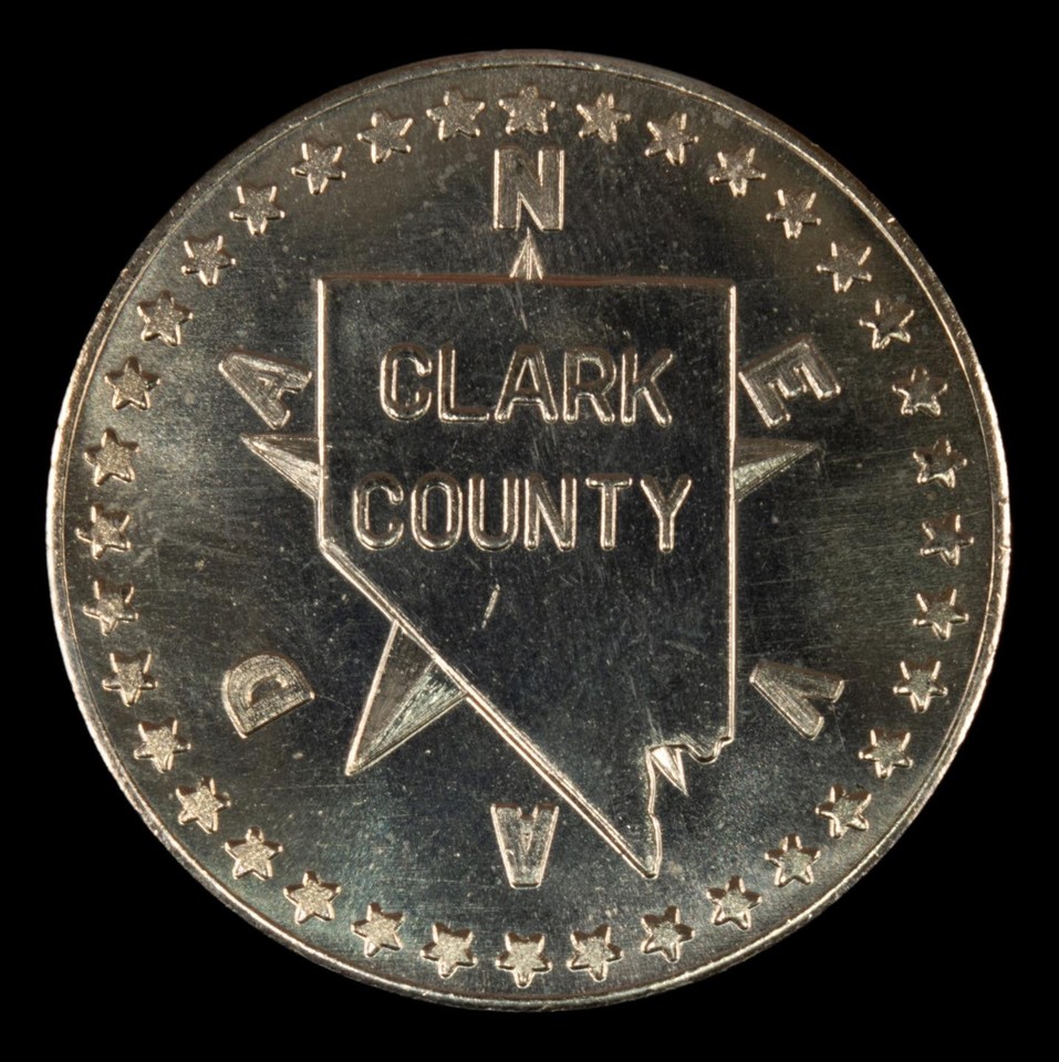 Rare 1864-1964 Nevada State Centennial Clark County Nickel Silver Coin ...