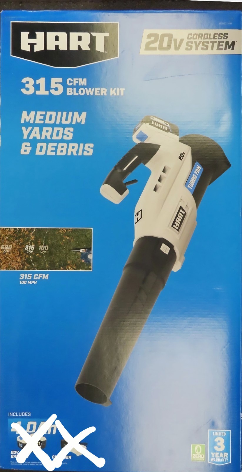 HART 20V Brushless Turbo Fan Blower, 110 MPH Power(TOOL ONLY) NO ...