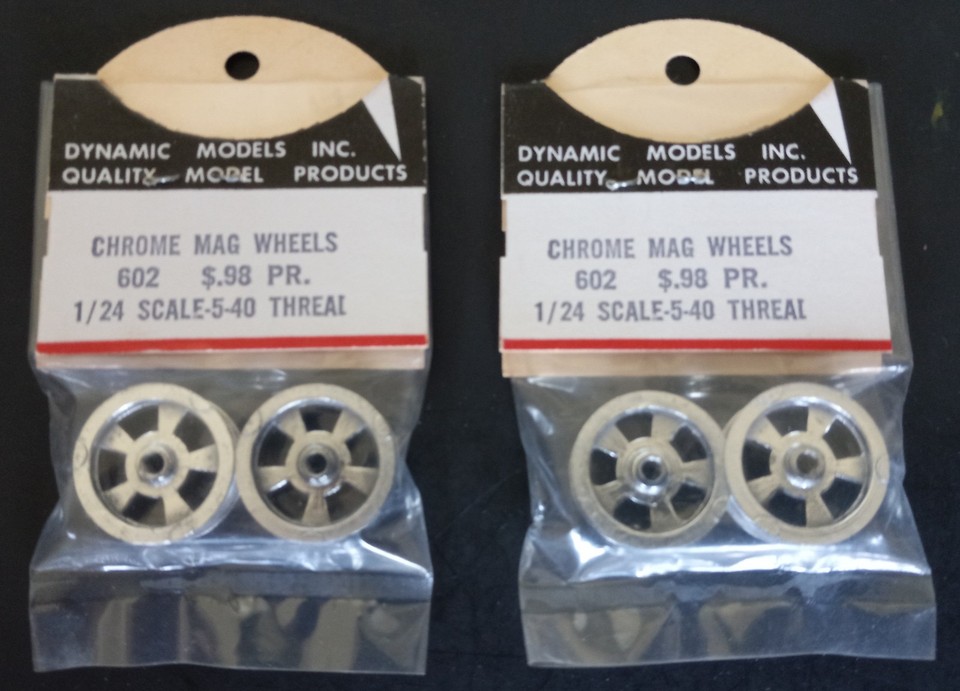 DYNAMIC Models #602 Chrome Mag Wheels 1/24th Scale 5-40 Thread | eBay