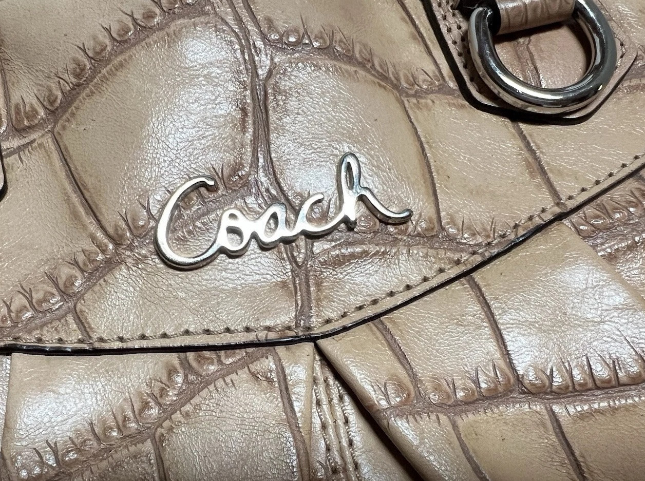 Coach F17661 Ashley Exotic Embossed Leather Carryall Tote Satchel ...