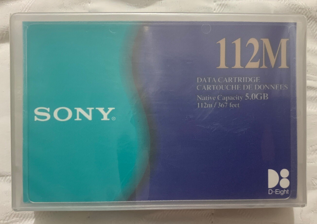 Sony D8 D-Eight Data 8mm Tape/Cartridge 5GB 112, QG112M Factory Sealed ...