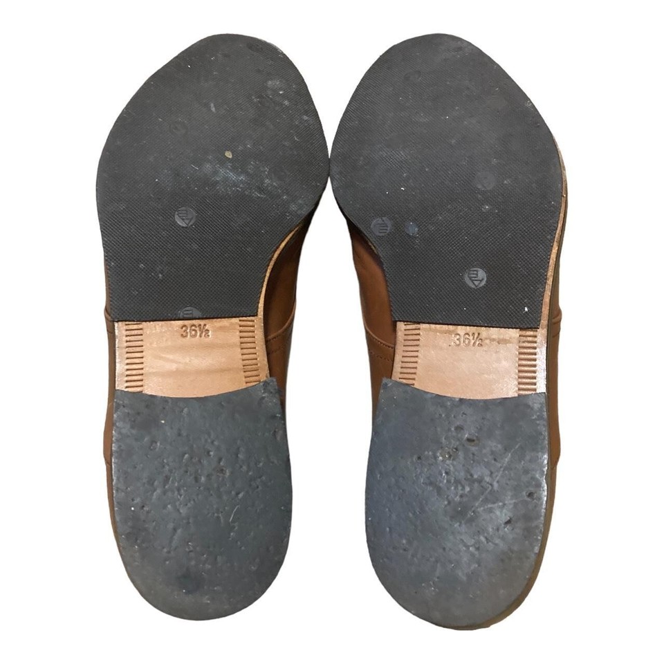 Manfield italy light brown lace up oxfords brogues preppy shoes size 36 ...