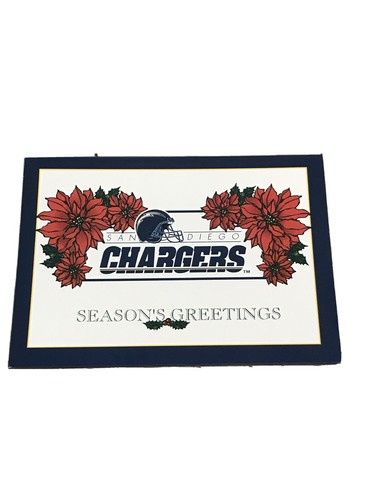 2000 San Diego CHARGERS STH Team Issued Christmas Card Jim Harbaugh ...
