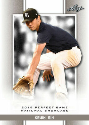 KEVIN SIM 2019 "1ST EVER PRINTED" LEAF PERFECT GAME NIKE ROOKIE CARD ...