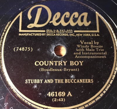 Captain Stubby And The Buccaneers - Country Boy / Come Wet Your ...