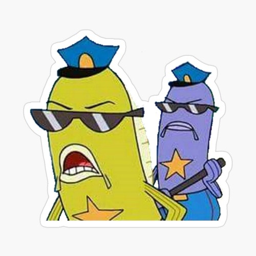 Spongebob police meme Waterproof Sticker 3" Bumper Sticker Vinyl Decal ...
