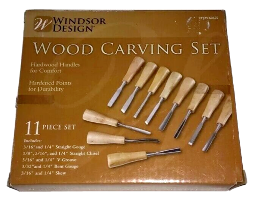 BRAND NEW Windsor design High Quality 11-pc wood carving set USA SELLER ...