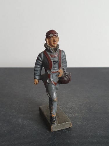 Elastolin Lineol Soldat Pilot Helm Fallschirm Luftwaffe Militär II. WK ...