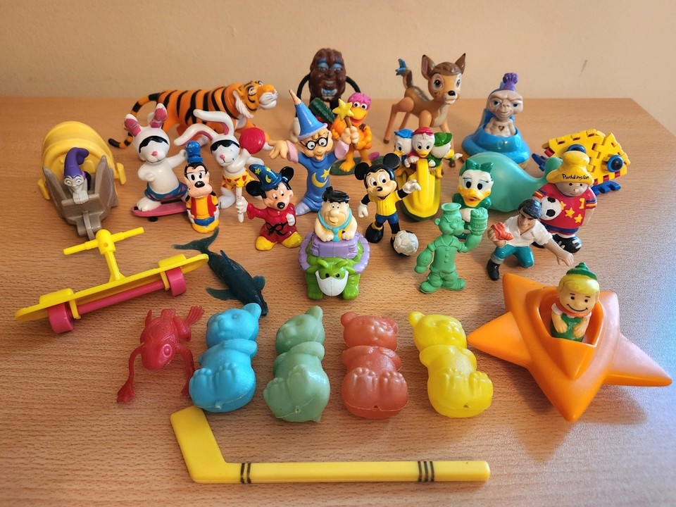 Vintage Lot of 29 Fast Food Toy Figures McDonalds Happy Meal Disney BK ...