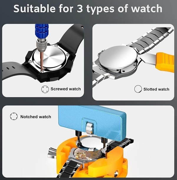 147 Pcs Watch Repair Kit Watchmaker Back Case Remover Opener Link Pin ...