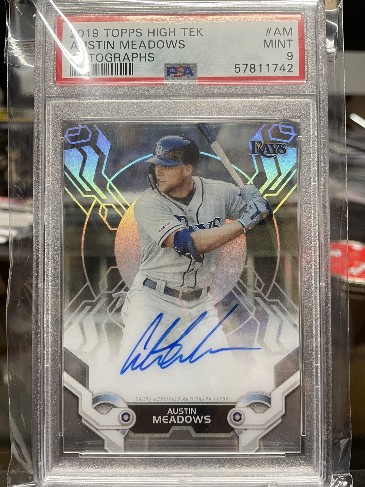 2019 Topps High Tek Austin Meadows Autograph Auto #AM Rays PSA 9 | eBay