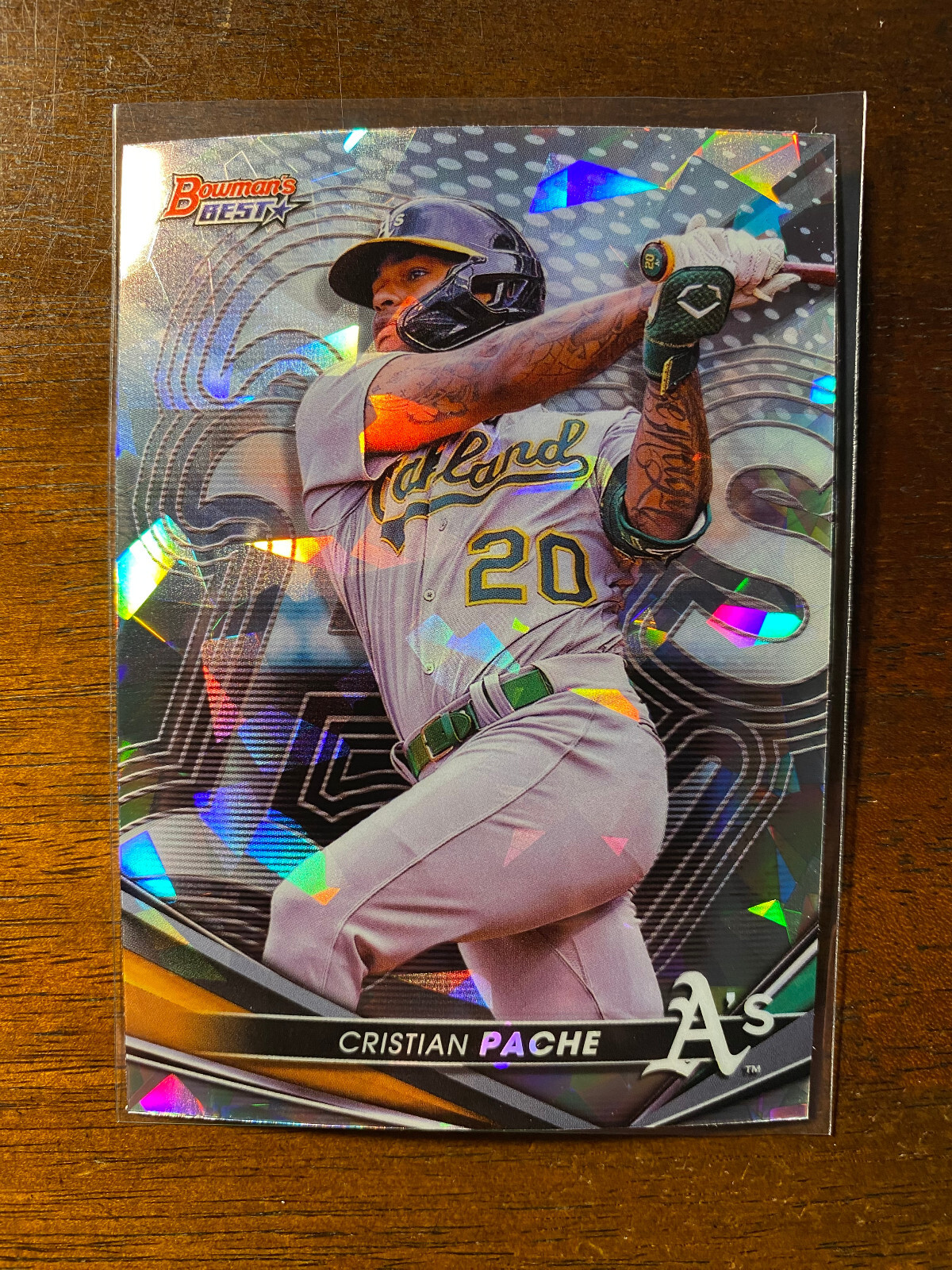 2022 Bowman's Best Cristian Pache #1 Atomic Refractor Oakland Athletics ...