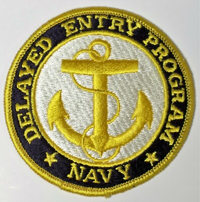 VINTAGE 1960's USA NAVY DELAYED ENTRY PROGRAM CLOTH FABRIC PATCH 3 7/8 ...