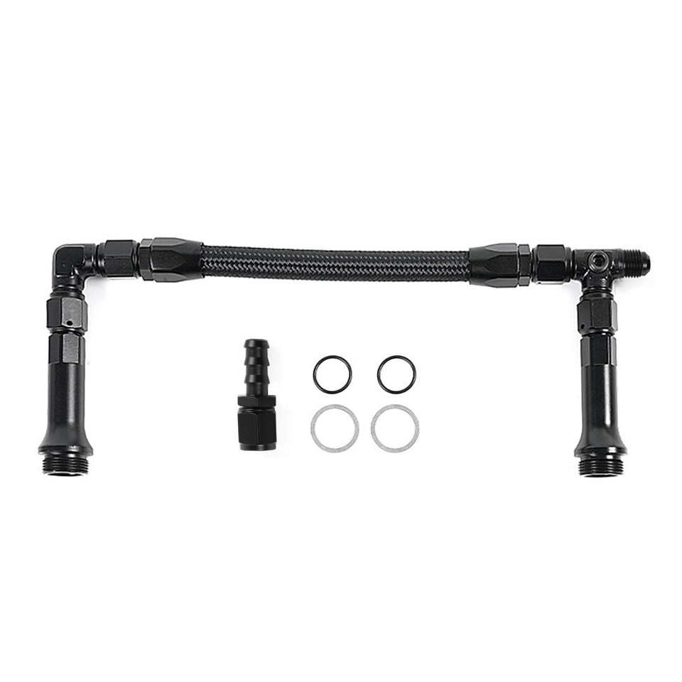 Braided AN6 Dual Feed Carb Fuel Line Double Pump Fit 4150 Holley ...