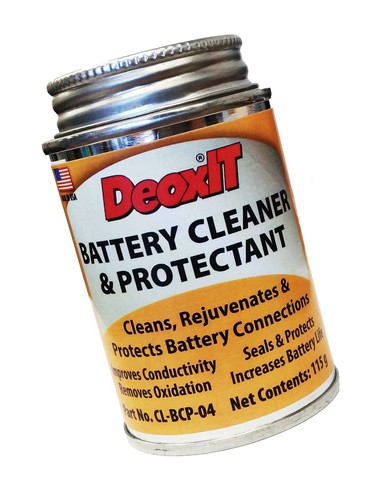 Caig DeoxIT Battery Cleaner & Protectant with Brush Lid, 115 g (CL-BCP ...