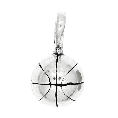 Sterling Silver Small 3D Basketball Charm or Pendant | eBay