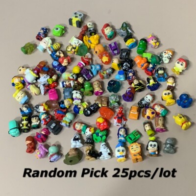 Random 25pcs Squinkies Mini Figures Marvel Universe DC Comics Disney ...