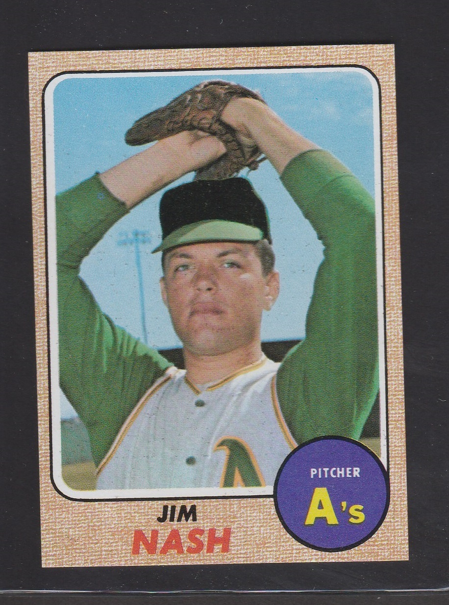 1968 TOPPS BASEBALL # 324 JIM NASH NRMT INV A1818 | eBay