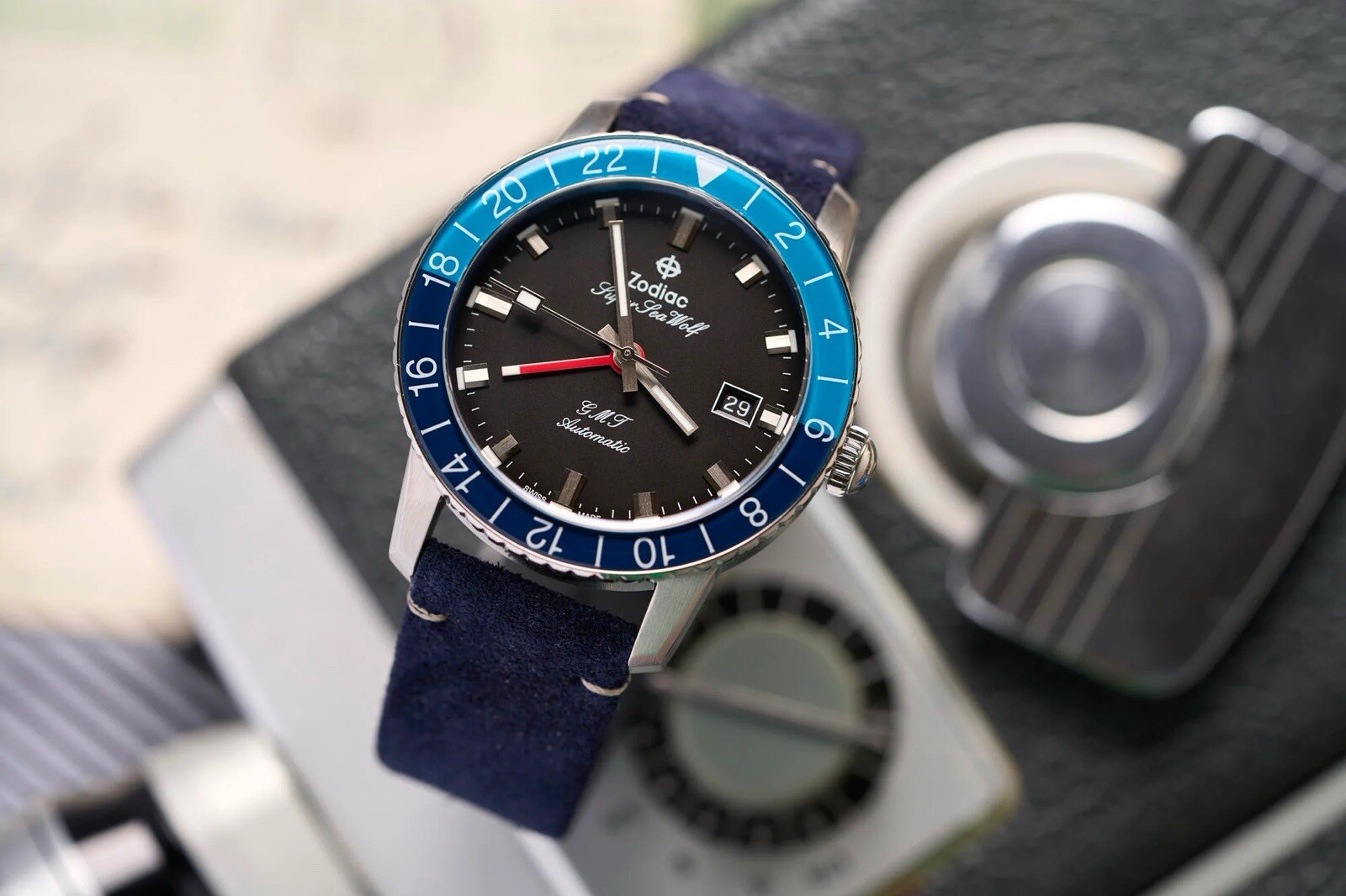 NEW Zodiac Super Sea Wolf Automatic GMT Blueberry Watch ZO9413 NWOT | eBay