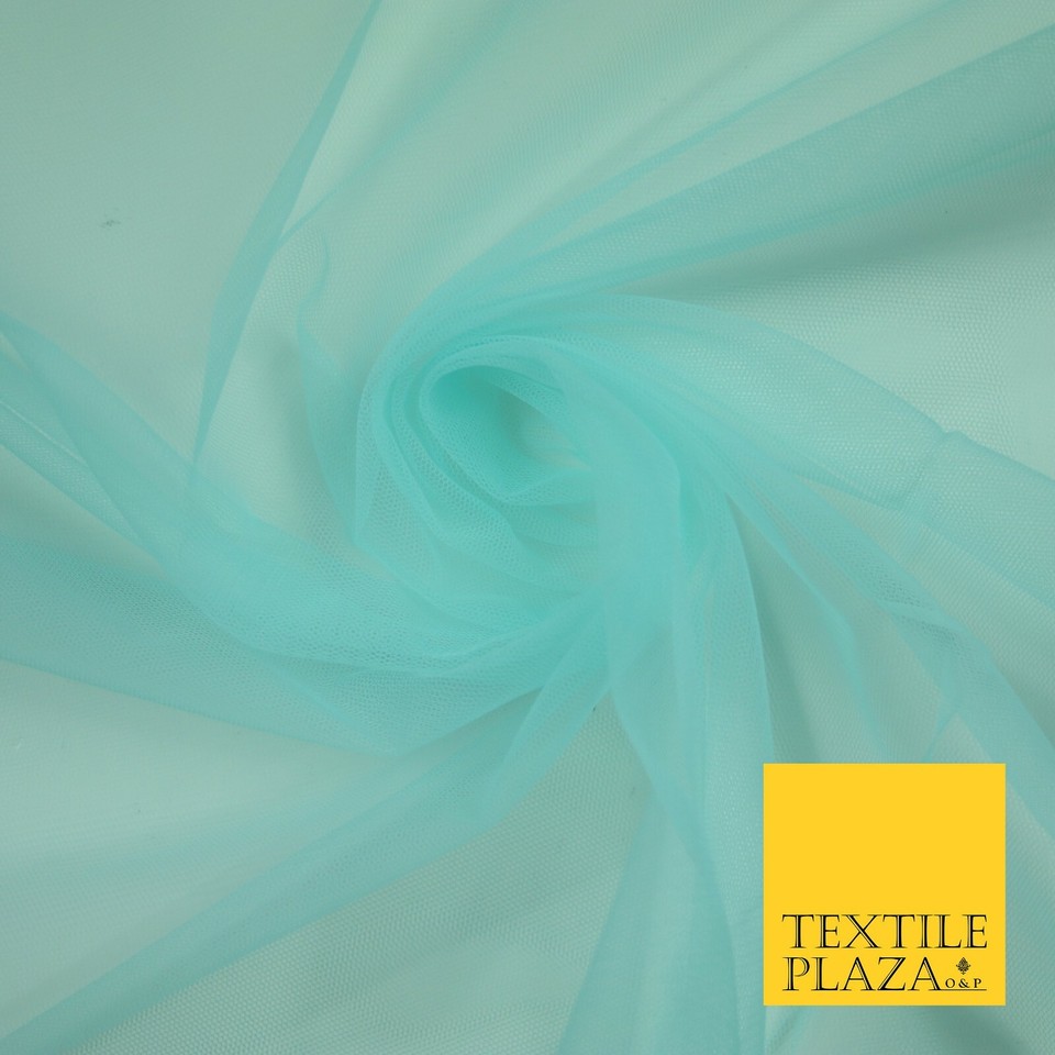 OVER 90 COLOURS - Soft Plain Sheer Tulle Net Fabric Tutu Fairy Veil ...