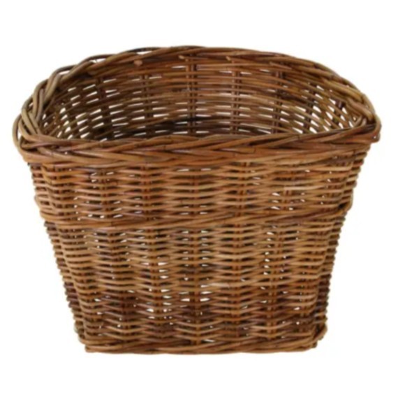 Basil Darcy Bike Basket RATTAN. Bicycle shopping basket- Wicker Style ...