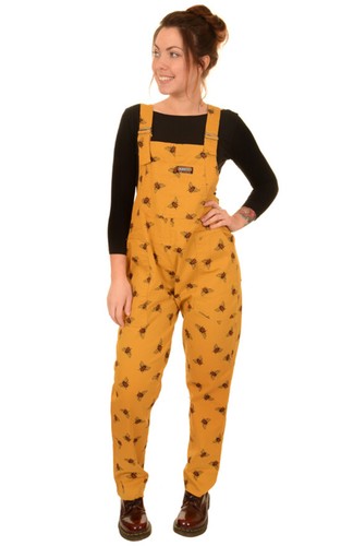 Run And Fly Stretch Twill Yellow Gold Bee Unisex Baggy Dungarees ...