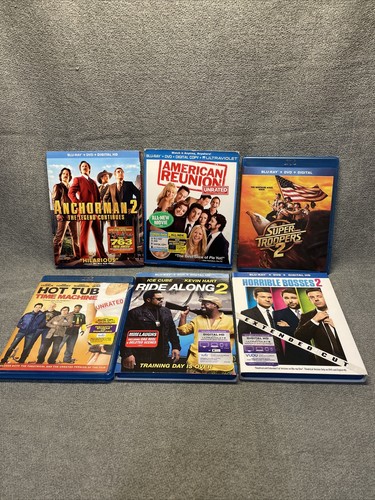 Lot of 6 Blu- Ray Comedy Movies Ice Cube Will Ferrell Jennifer Anniston ...