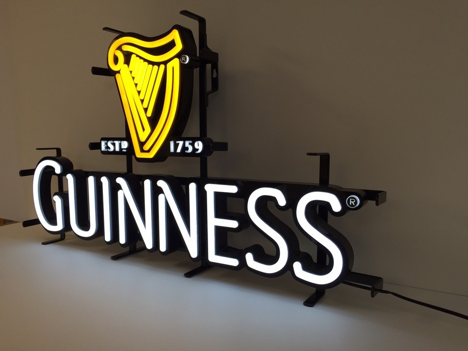 Guinness LED Opti Neon Sign - New In Box & Fast Free Shipping - 25.5" X ...