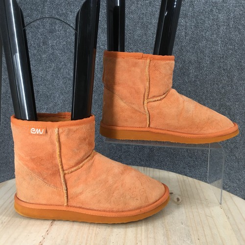 EMU Boots Womens 7 Classic Short Insulated Winter Snow Orange Suede ...