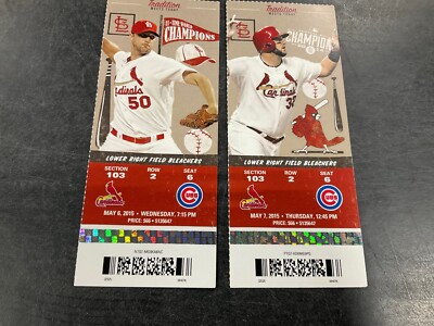 2015 CARDINALS TICKET STUB 5/6/15-5/7/15 VS CUBS | eBay