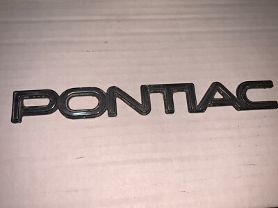 "PONTIAC" EMBLEM BADGE TRIM CHROME PLASTIC VINTAGE GM | eBay