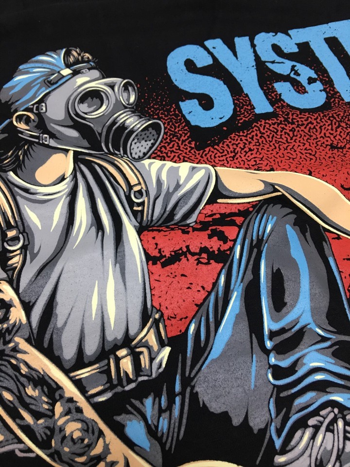 Vintage Style System of a Down Toxicity Graphic Rock Band T-shirt Large ...