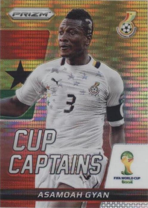 2014 Panini Prizm World Cup - Cup Captains Asamoah Gyan #2 Yellow & Red ...