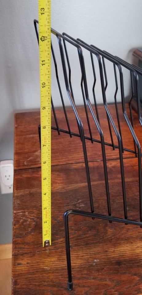 Vintage Desktop Wire Step File Organizer Divider Rack for Office ...