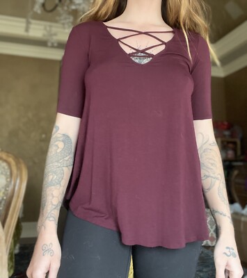 Criss Cross Shirt Women Small | eBay