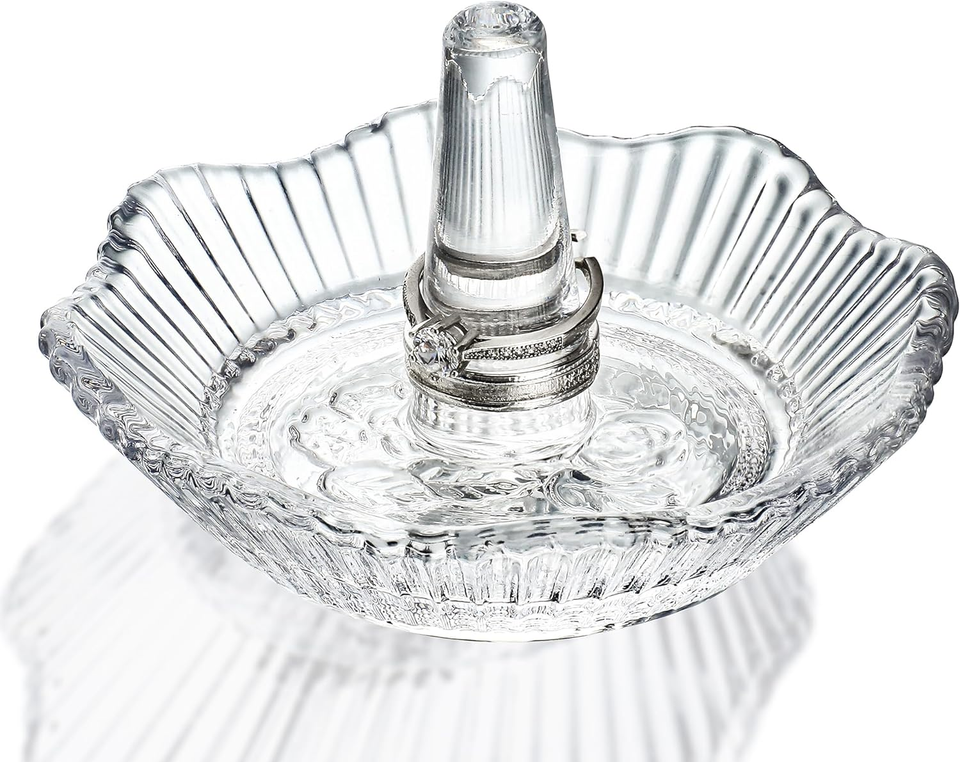 Crystal Ring Holder Dish Jewelry Ring Rack Display Holder for Wedding ...