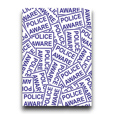 A4 Funny Police Aware Parody Vinyl Sticker Bomb Sheet Decal Wrap Car ...