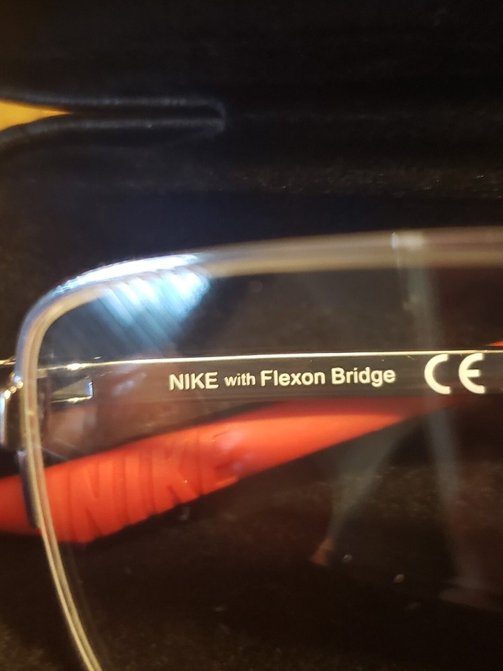 Nike 4306 073 Silver Semi Rimless 54 mm Sport Eyeglasses Frame Flexon ...